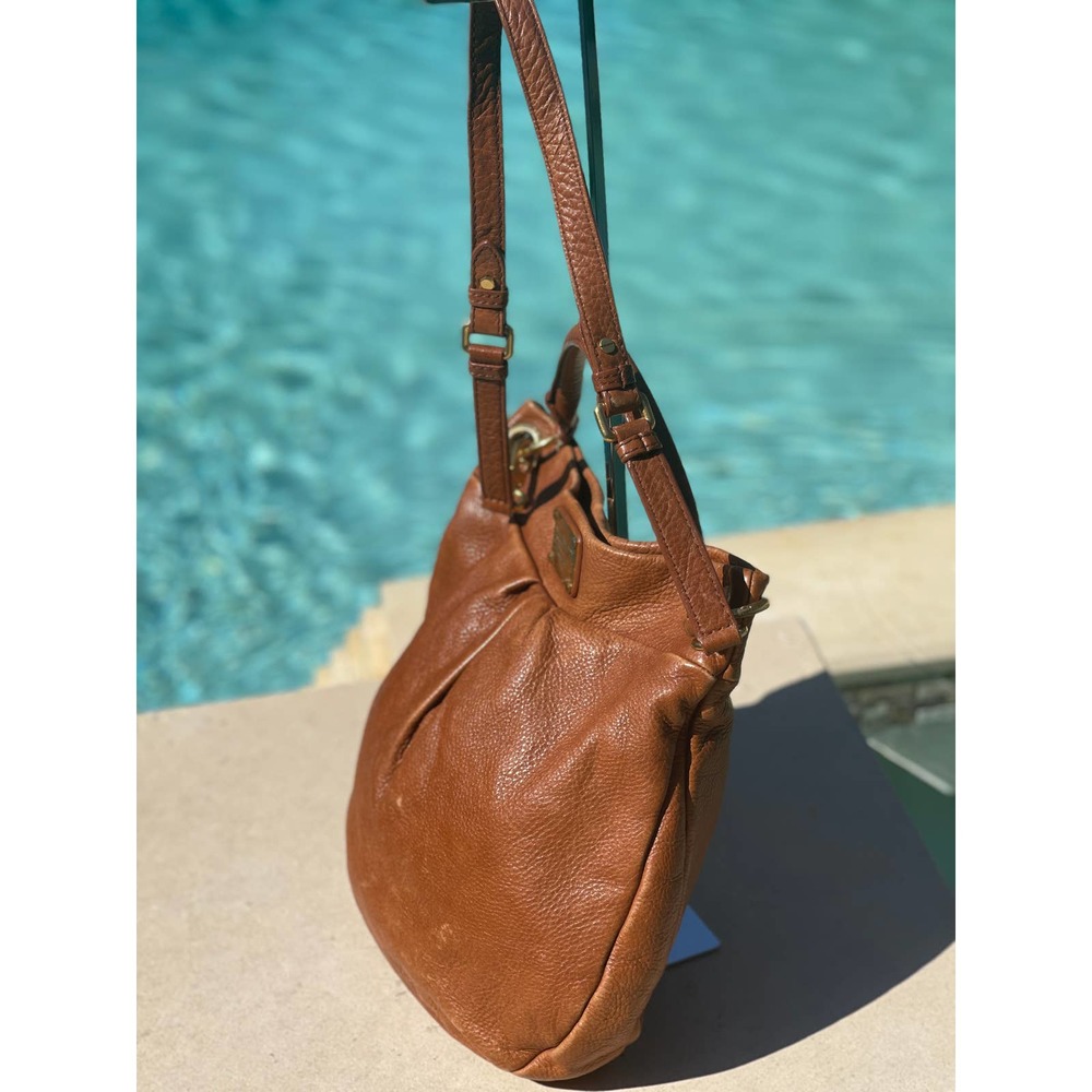 Vintage Marc Jacobs Large Brown Leather York Crossbod… - Gem